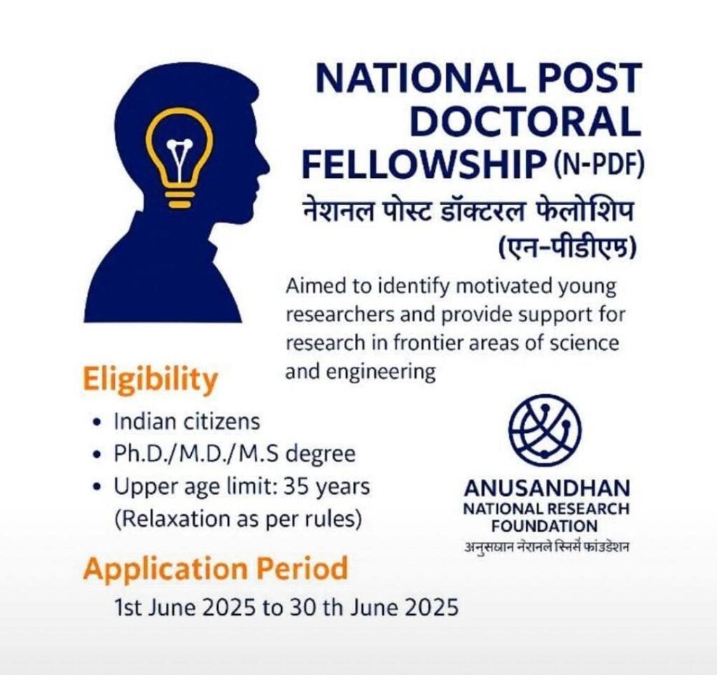 ANRF National Post Doctoral Fellowship (N-PDF) 2025 - BioPatrika