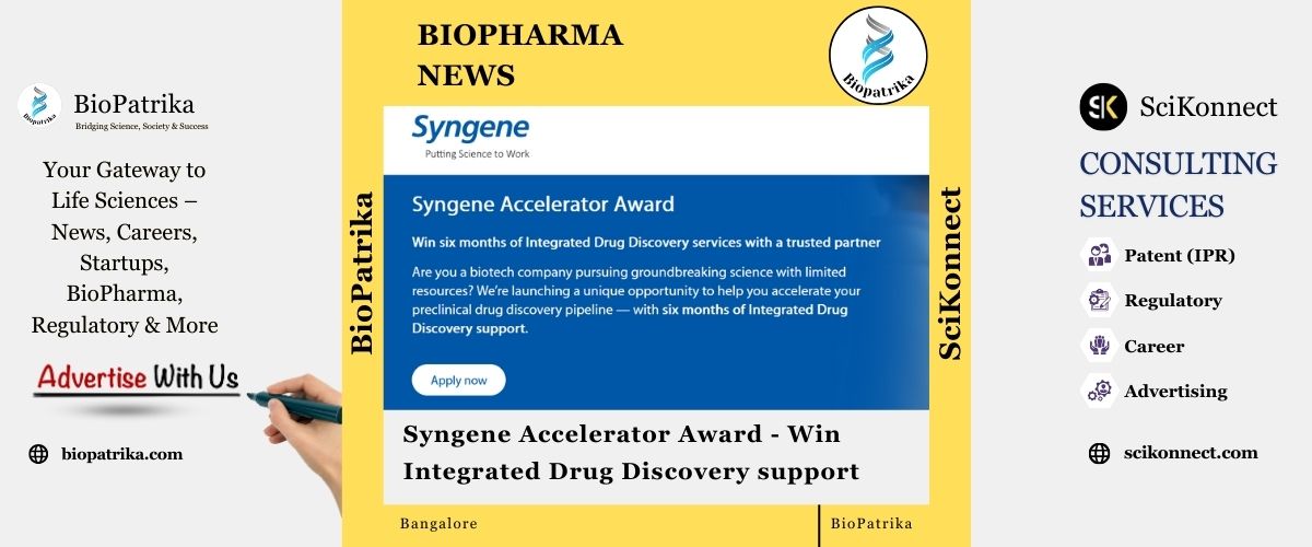 Syngene Accelerator Award - Win Integrated Drug Discovery support ...
